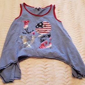 Celebrity Pink | Shirts & Tops | American Love Girls Asymmetrical Tank ...